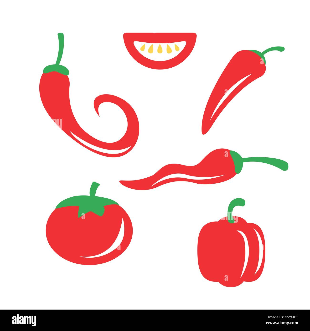 Chili jalapeno icon set Stock Vector Images - Alamy