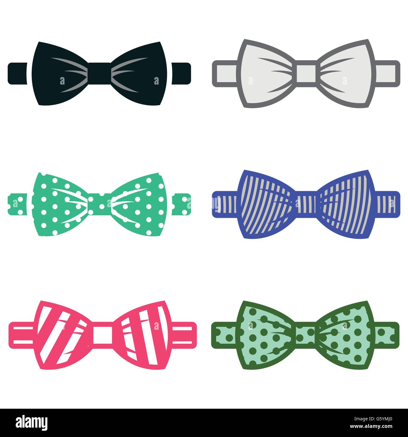 Vector color bow ties icons set Stock Vector Image & Art - Alamy