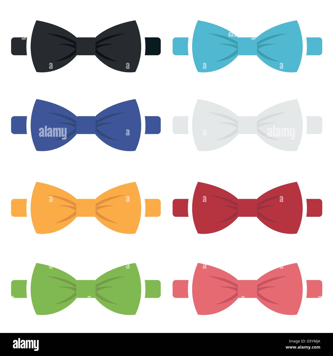 Vector color bow ties icons set Stock Vector Image & Art - Alamy