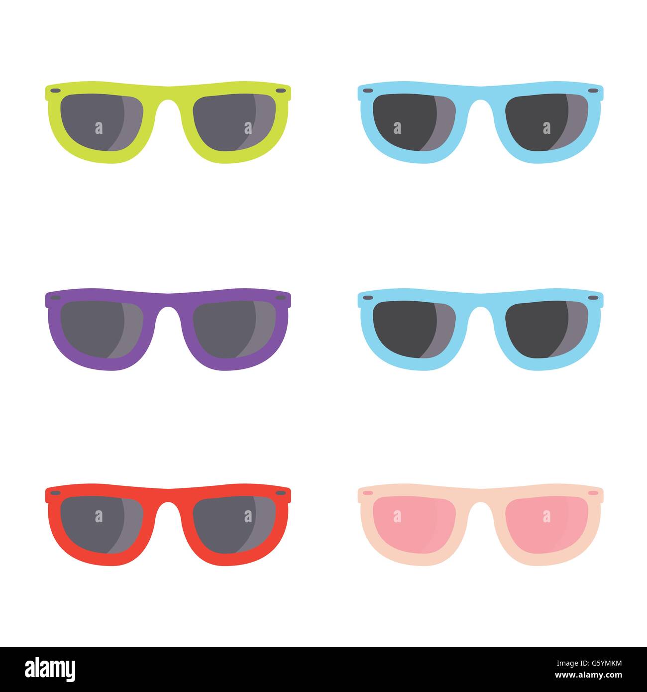 Vector color sunglasses icons set Stock Vector Image & Art - Alamy