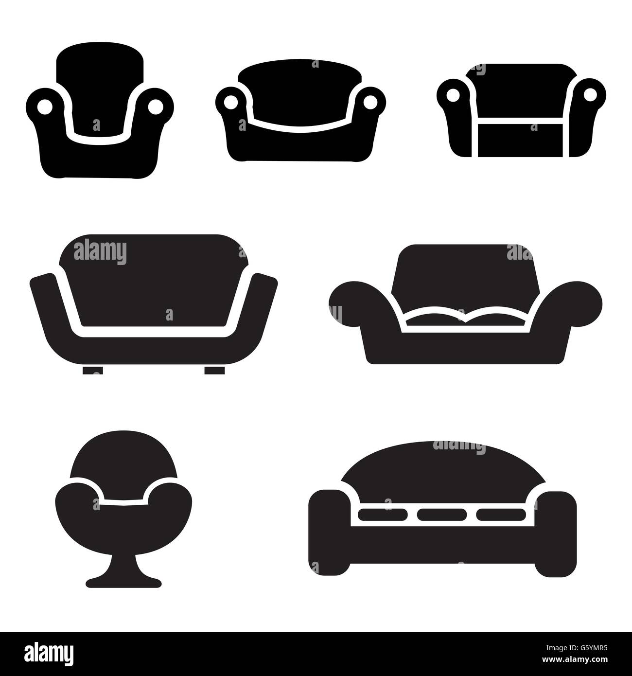 Sofas couches Stock Vector Images - Alamy