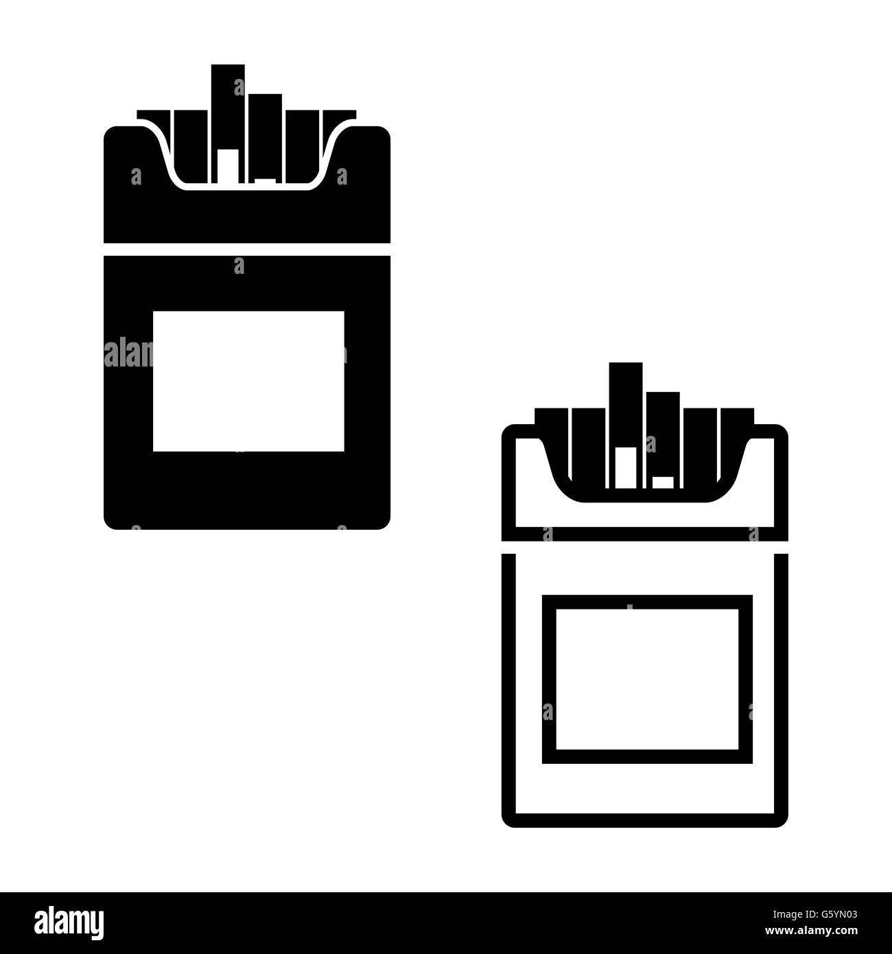 Vector black Cigarettes icon Stock Vector Image & Art - Alamy