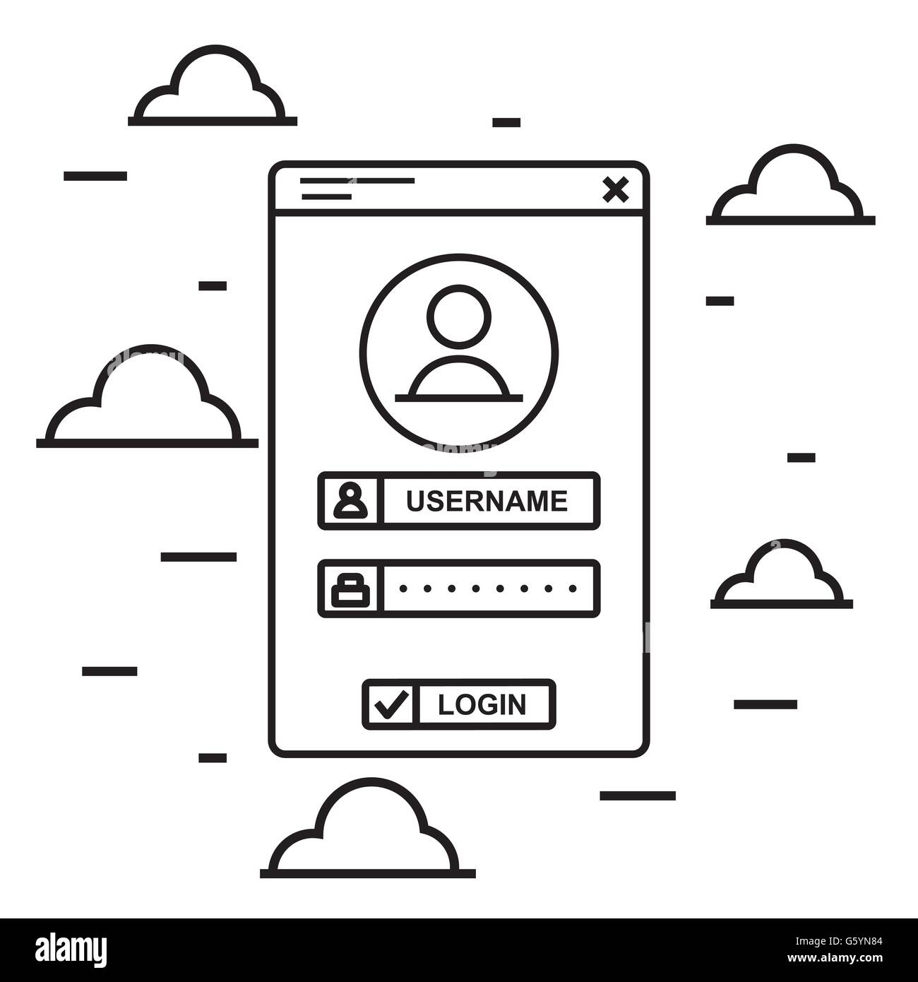 Login form ui design Cut Out Stock Images & Pictures - Alamy