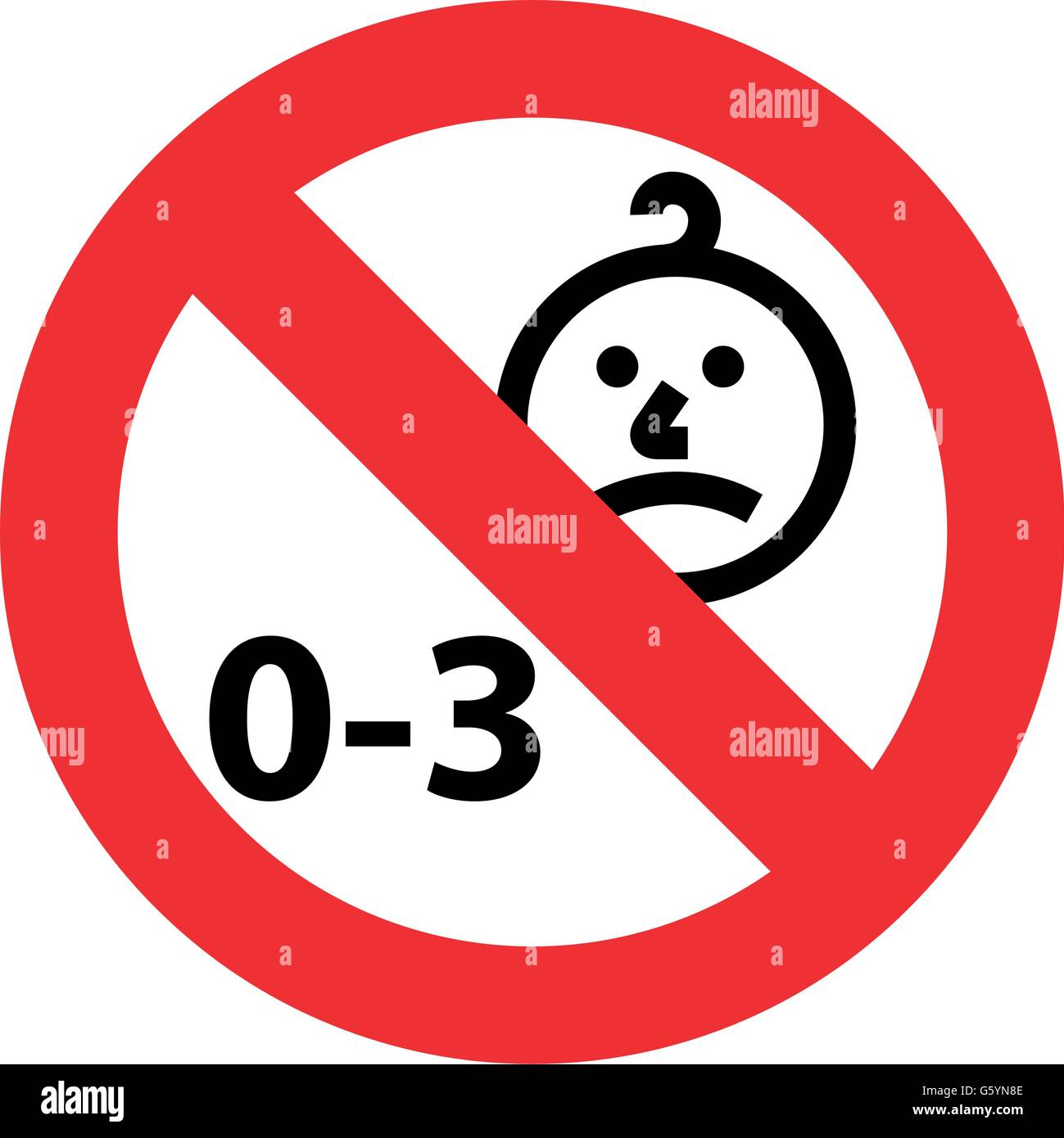 Not for children under 3 years of age icon Stock Vector Image & Art - Alamy