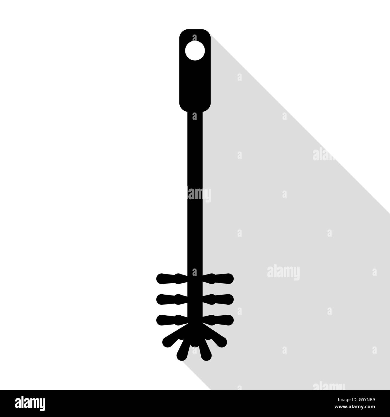 Black toilet brush icon Stock Vector Images - Alamy