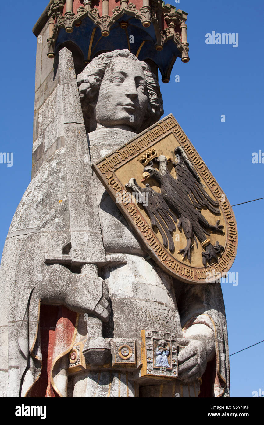 Bremen Roland, statue in market square, historic centre, landmark ...