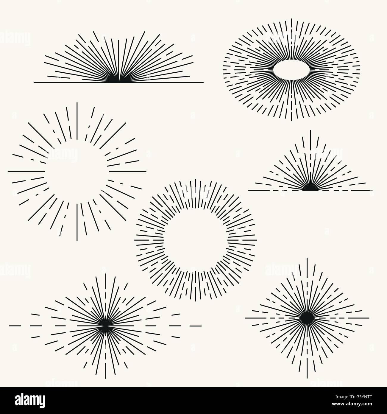 Retro sunburst graphic Stock Vector Images - Alamy