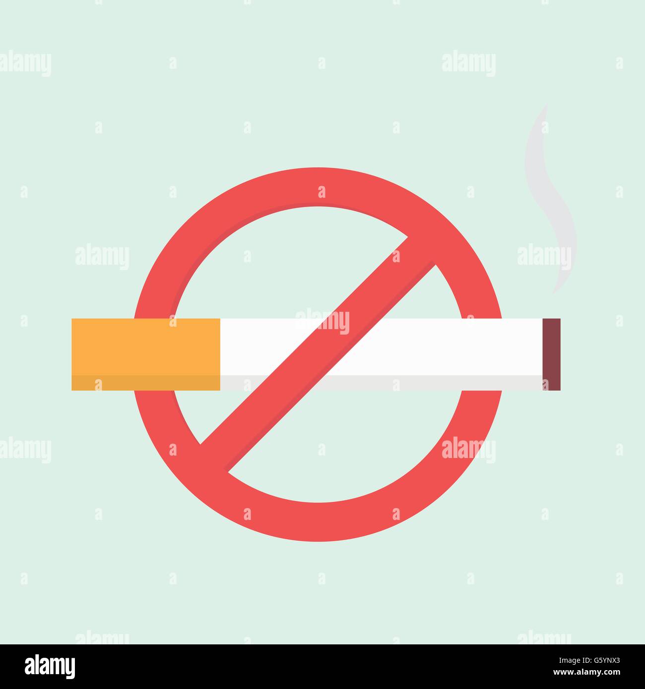 Vector flat no smoking icon Stock Vector Image & Art - Alamy