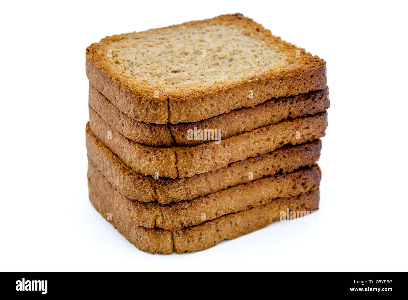 A pile os slices of toast Stock Photo - Alamy