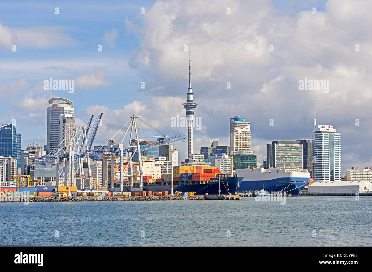Auckland Skyline, Auckland, North Island, New Zealand Stock Photo - Alamy