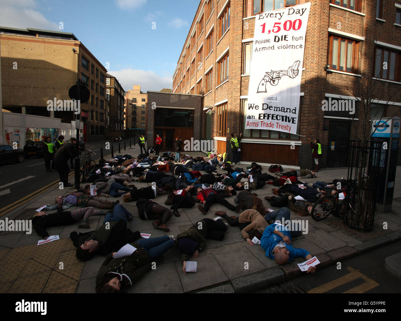 Amnesty International protest Stock Photo - Alamy