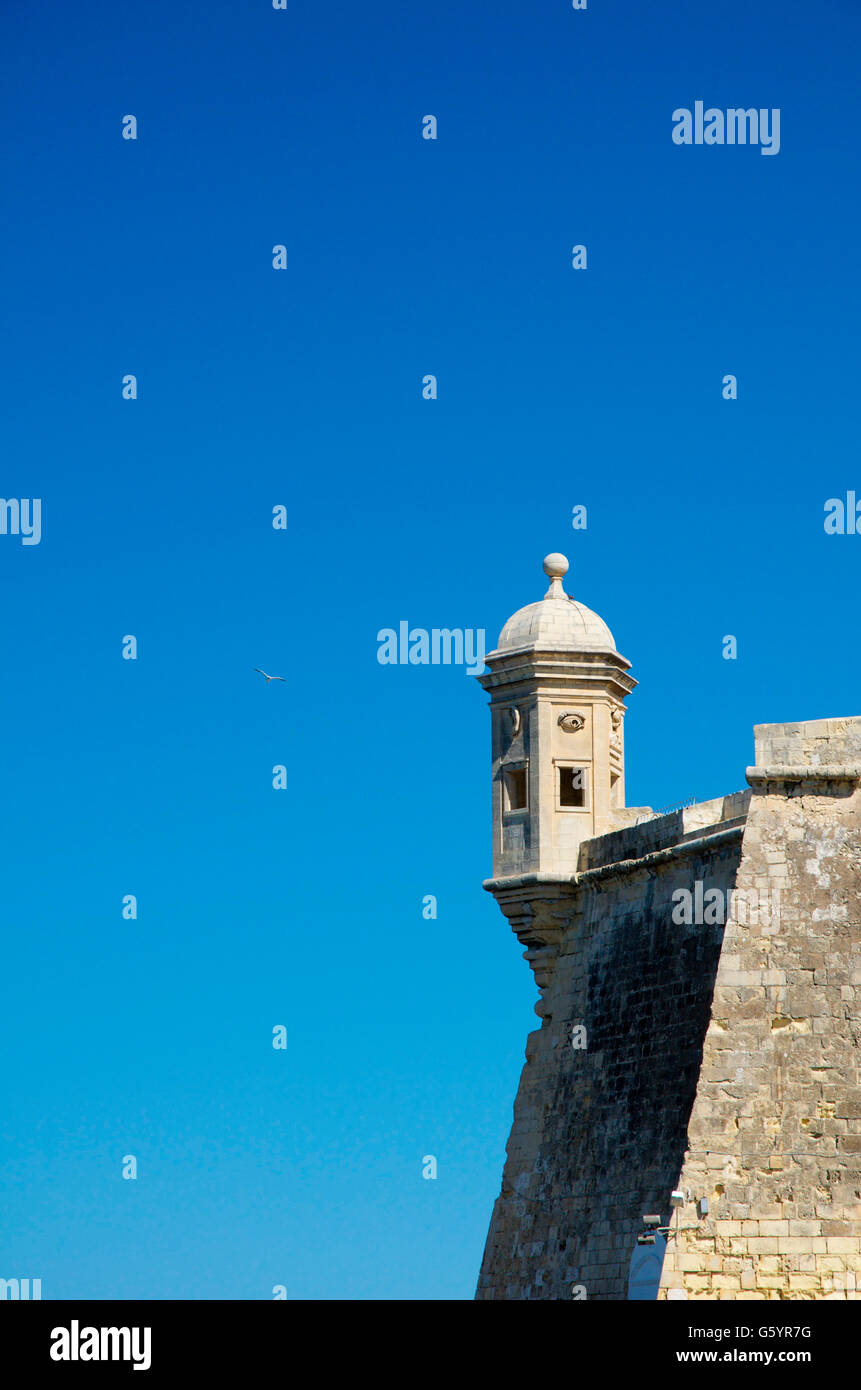 Watchtower, Valleta harbour, Malta Stock Photo - Alamy