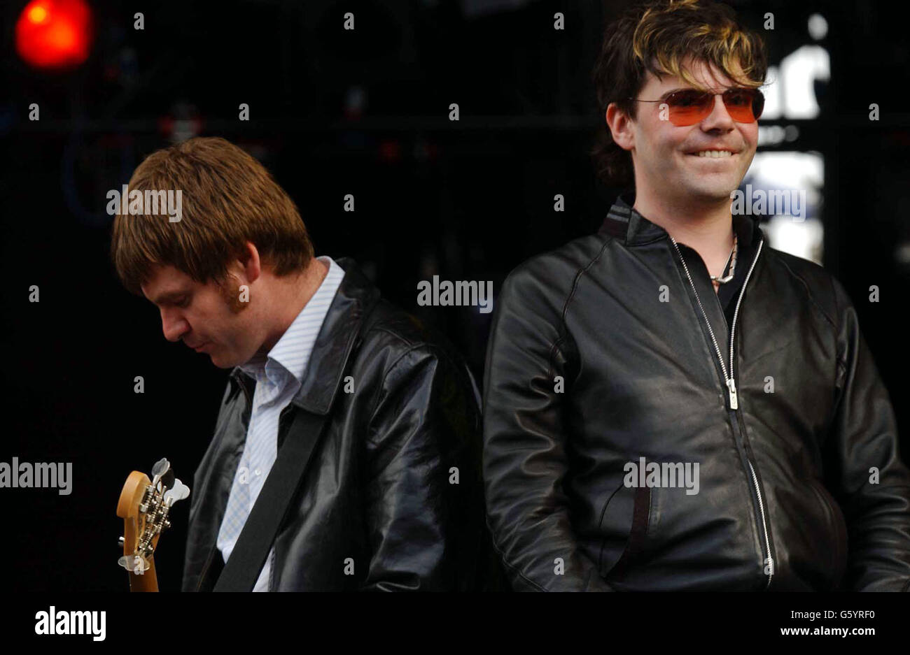 TIm Burgess of The Charlatans performing on stage at London's Finsbury ...