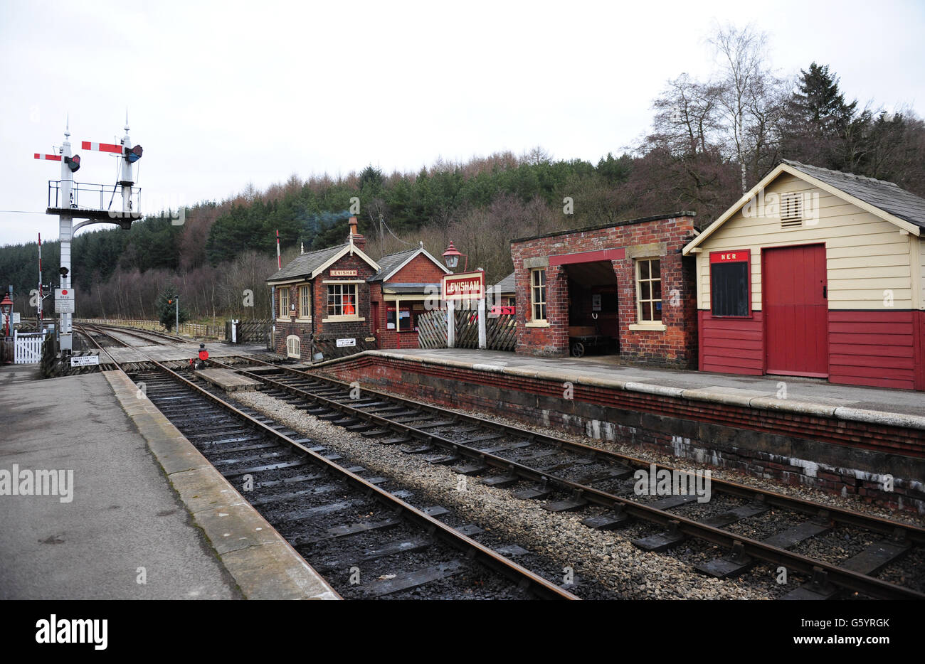 A general view of Levisham Station on the North Yorkshire Moors Railway ...