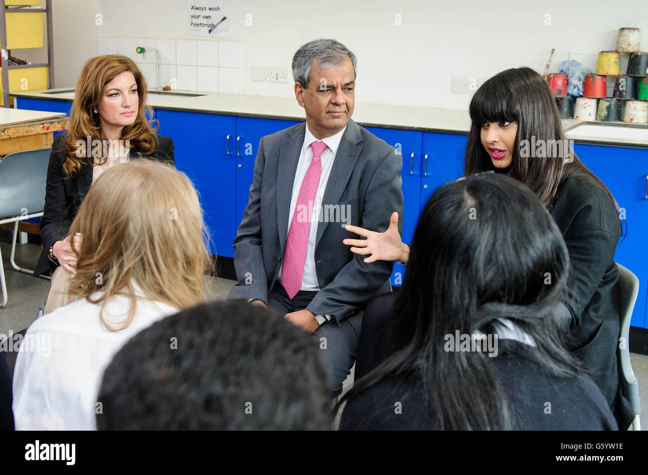 Newly appointed LifeSkills Ambassadors Karren Brady (left) and Jameela ...