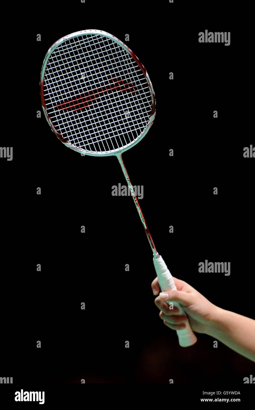 General view of a badminton racket during day two of the 2013 Yonex All ...