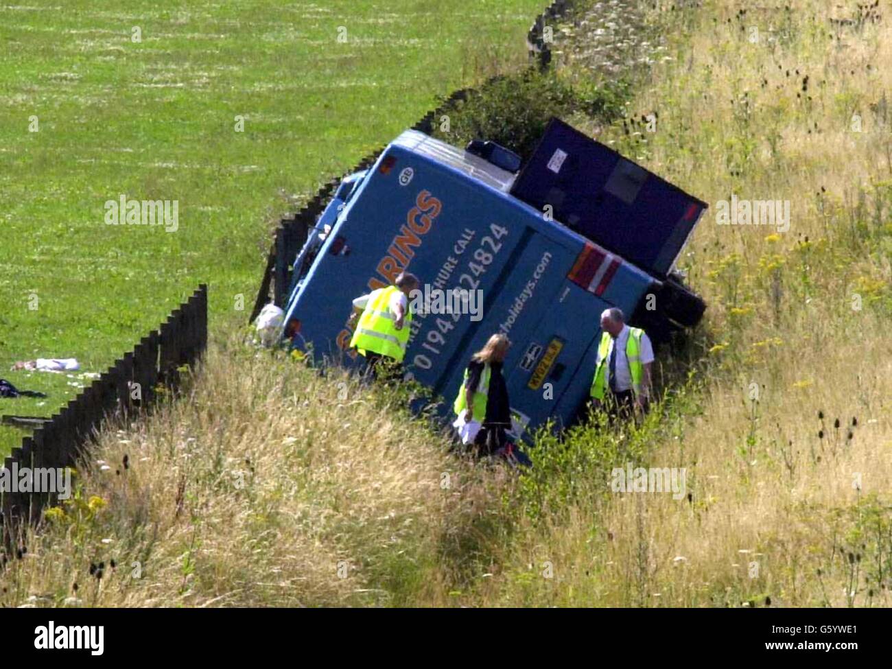 Emergency Services personnel at the the scene of the crash on the M4 ...