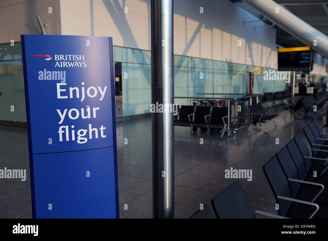 Heathrow Airport Stock. General view of Terminal 5 'B Gates' at ...