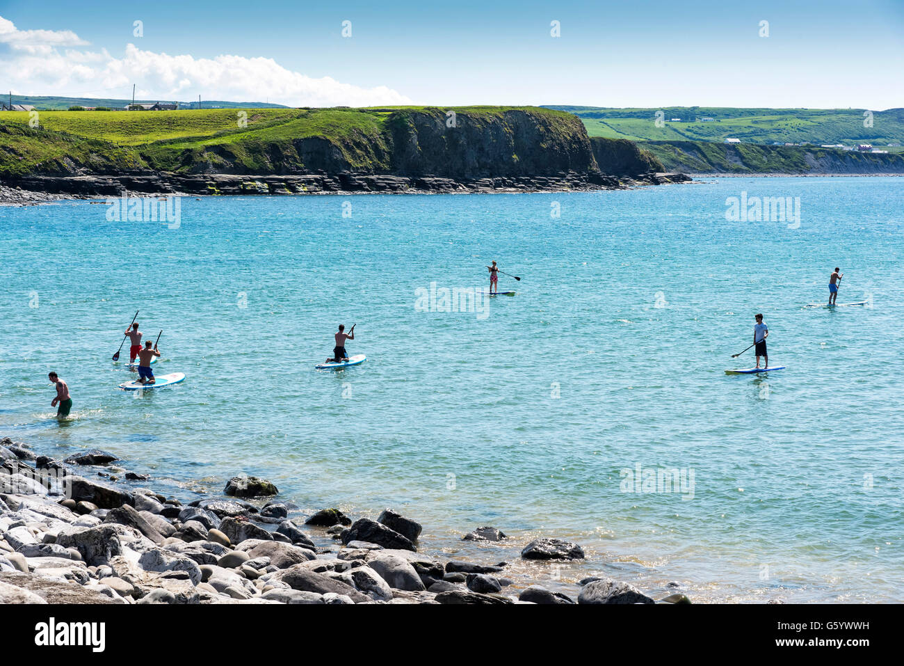 paddle boarding at Lahinch, Co. Clare, Ireland Stock Photo - Alamy