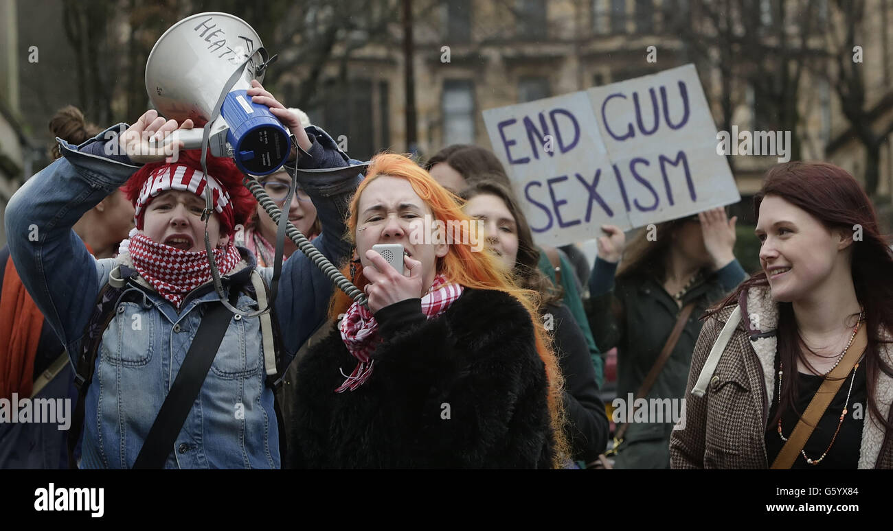 Glasgow university students protest hi-res stock photography and images ...