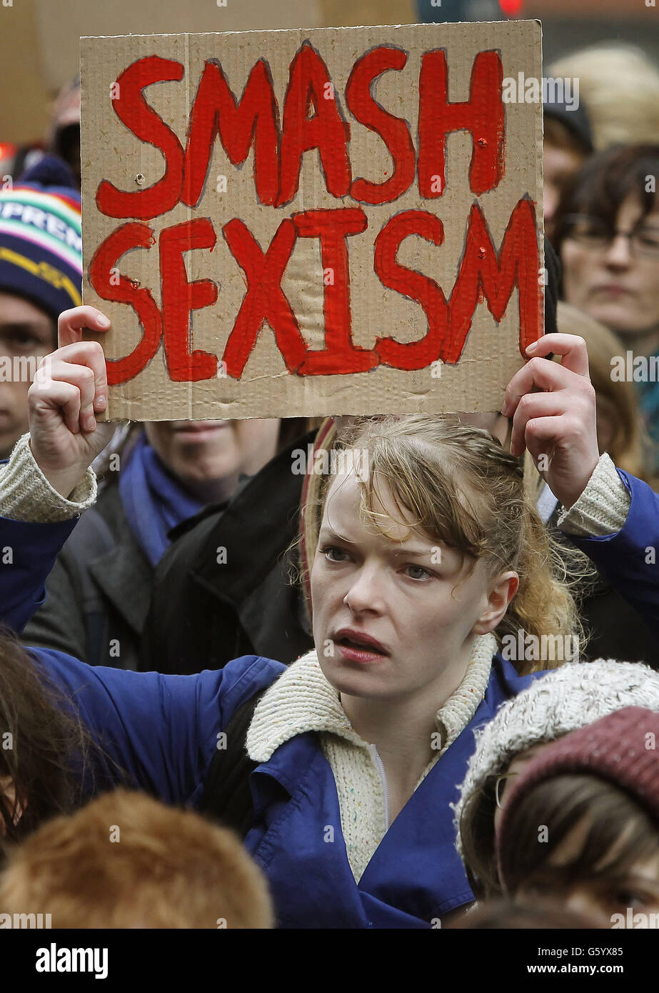 Students rally against sexism on campus, on International Women's Day ...