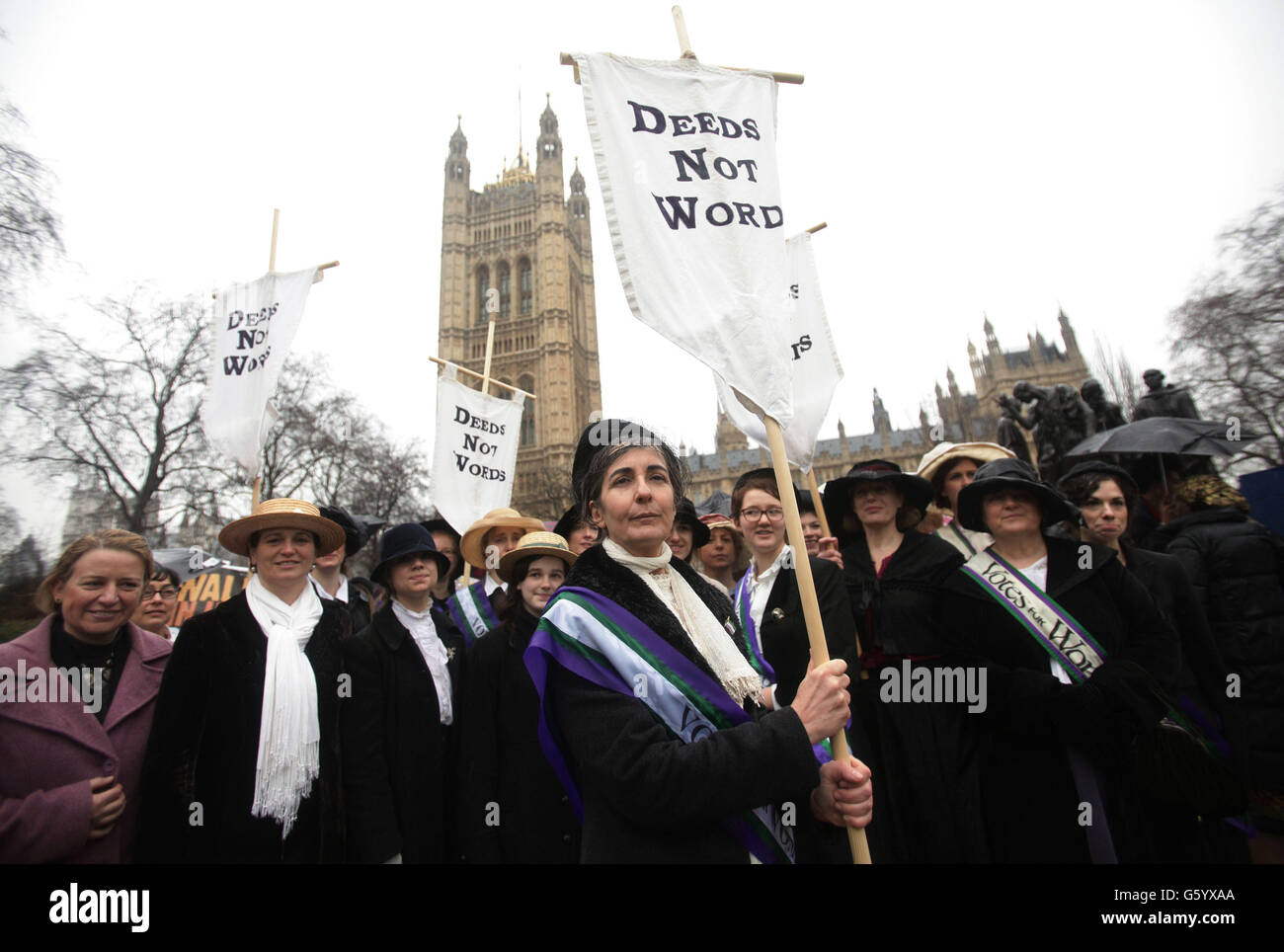 Helen Pankhurst (centre, the granddaughter of suffragette Sylvia ...
