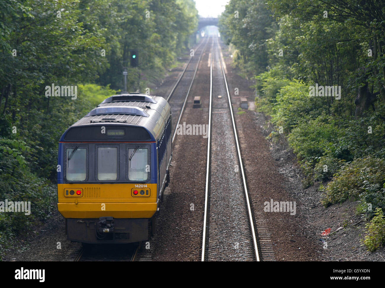 Train passes through dangerous line hi-res stock photography and images ...