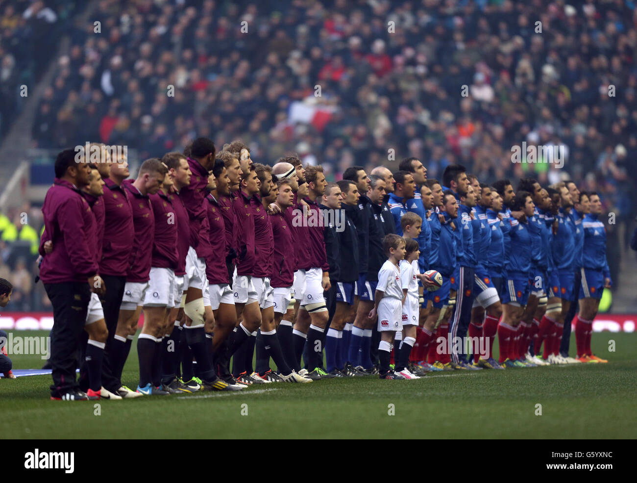 England rugby line up hi-res stock photography and images - Alamy