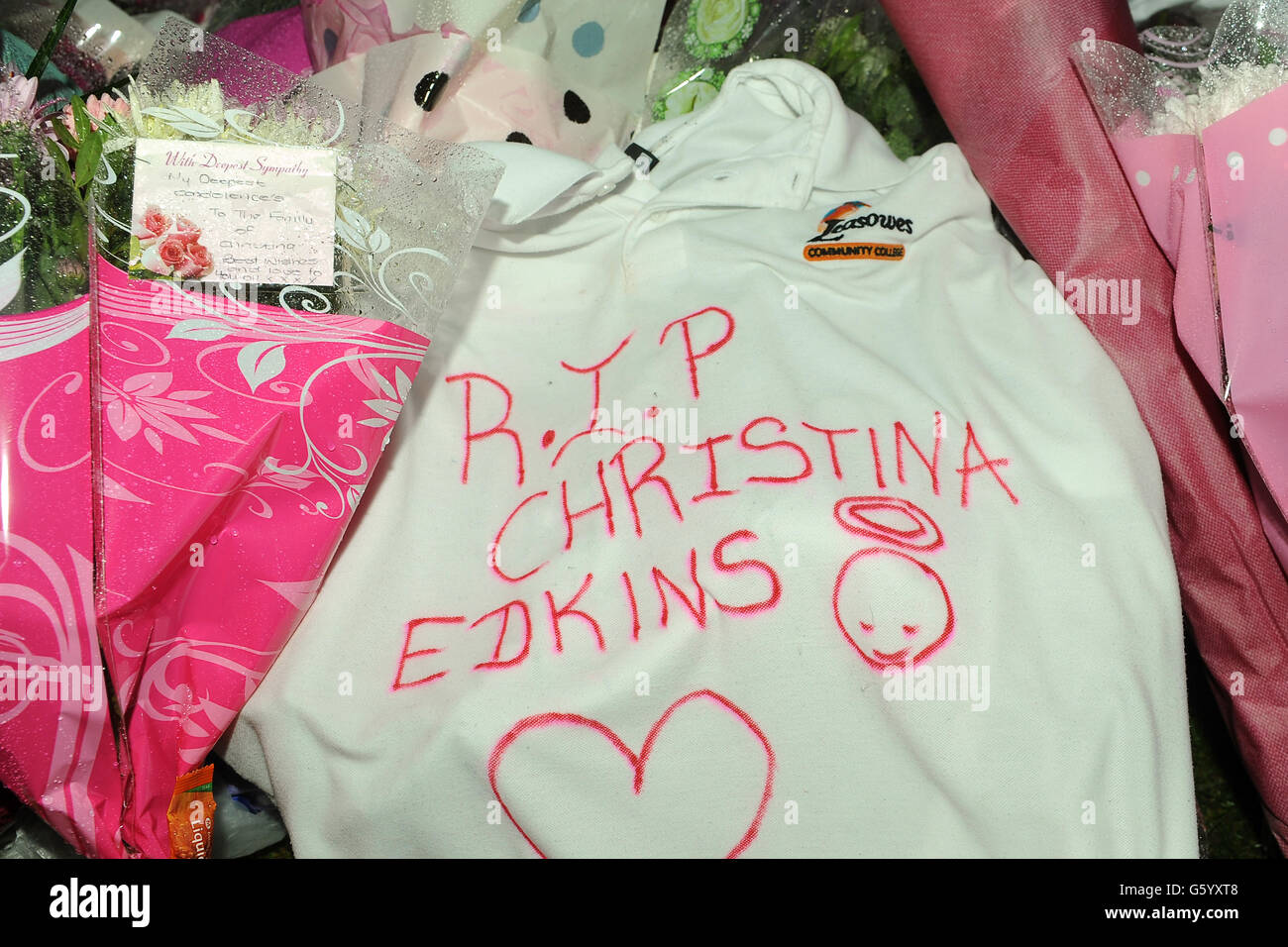 Tributes are left for Christina Edkins who was fatally stabbed on a bus ...
