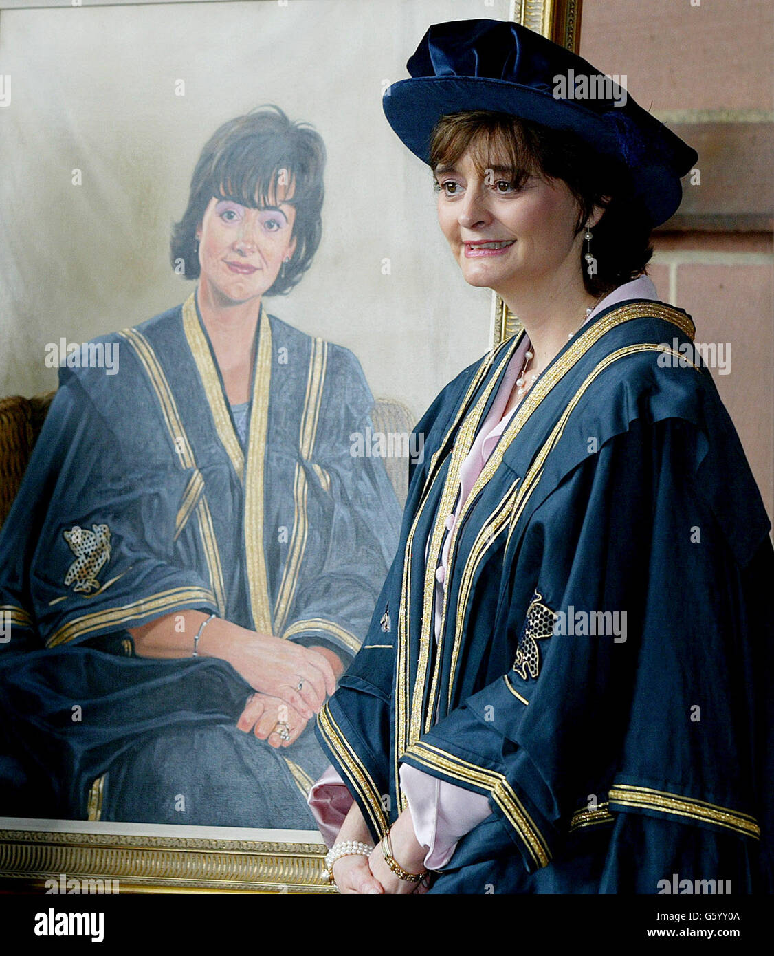 Cherie Booth, the wife of British Prime Minister Tony Blair unveils a ...