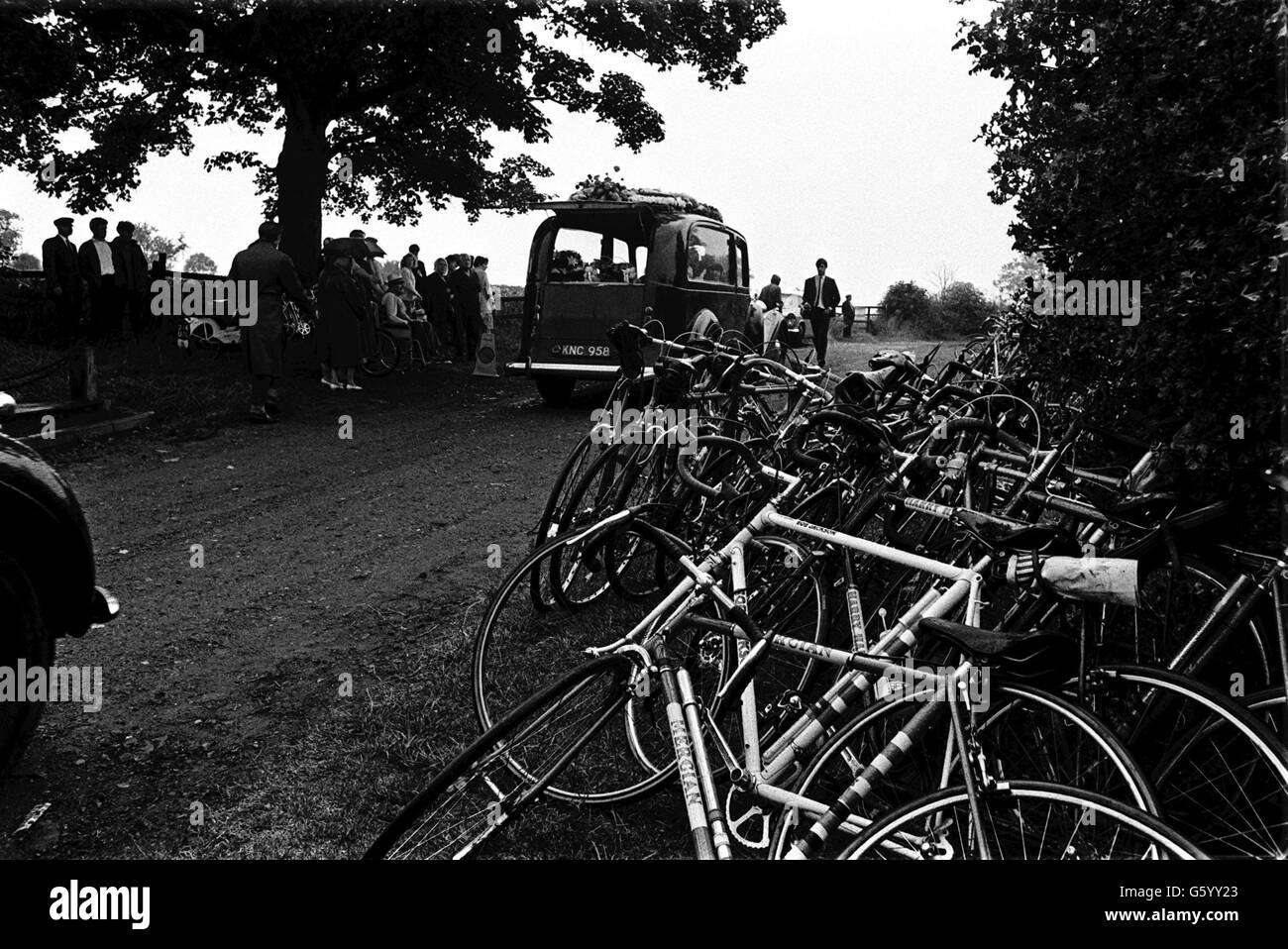 Silent but very definate homage to racing cyclist Tommy Simpson were ...