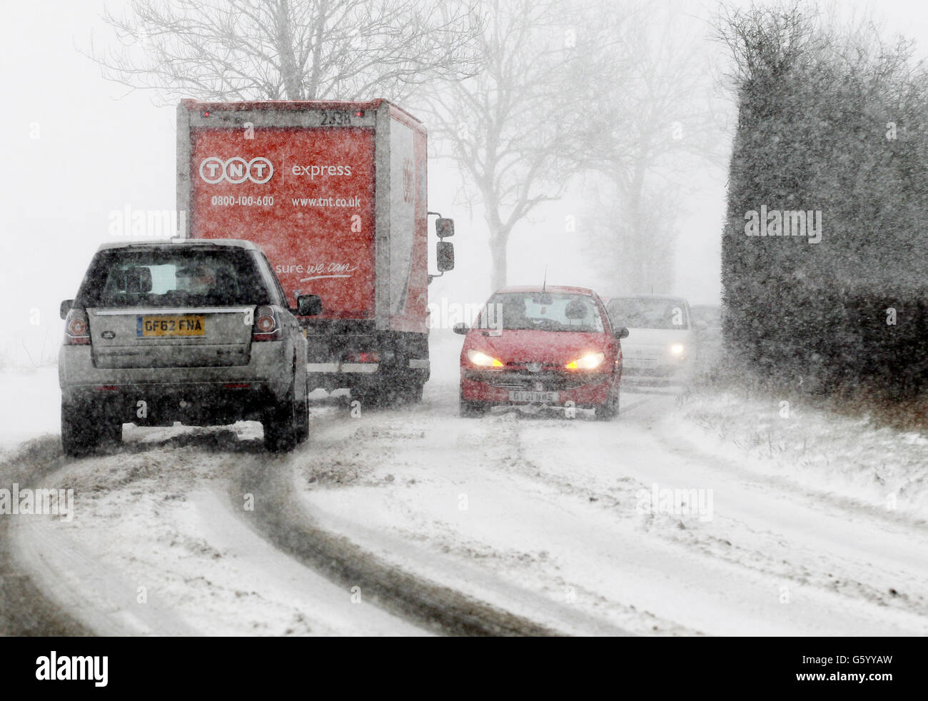 Motorists face difficult conditions as they pass through Farthing ...