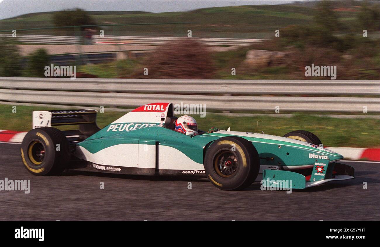 Motor Racing ... Testing in Estoril. Martin Brundle testing in Estoril ...