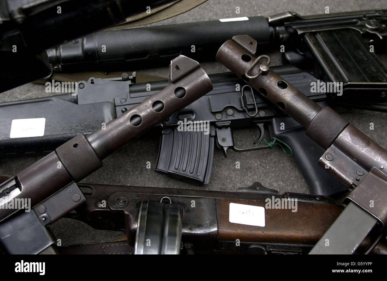 Russian assault rifles and machine guns Stock Photo - Alamy