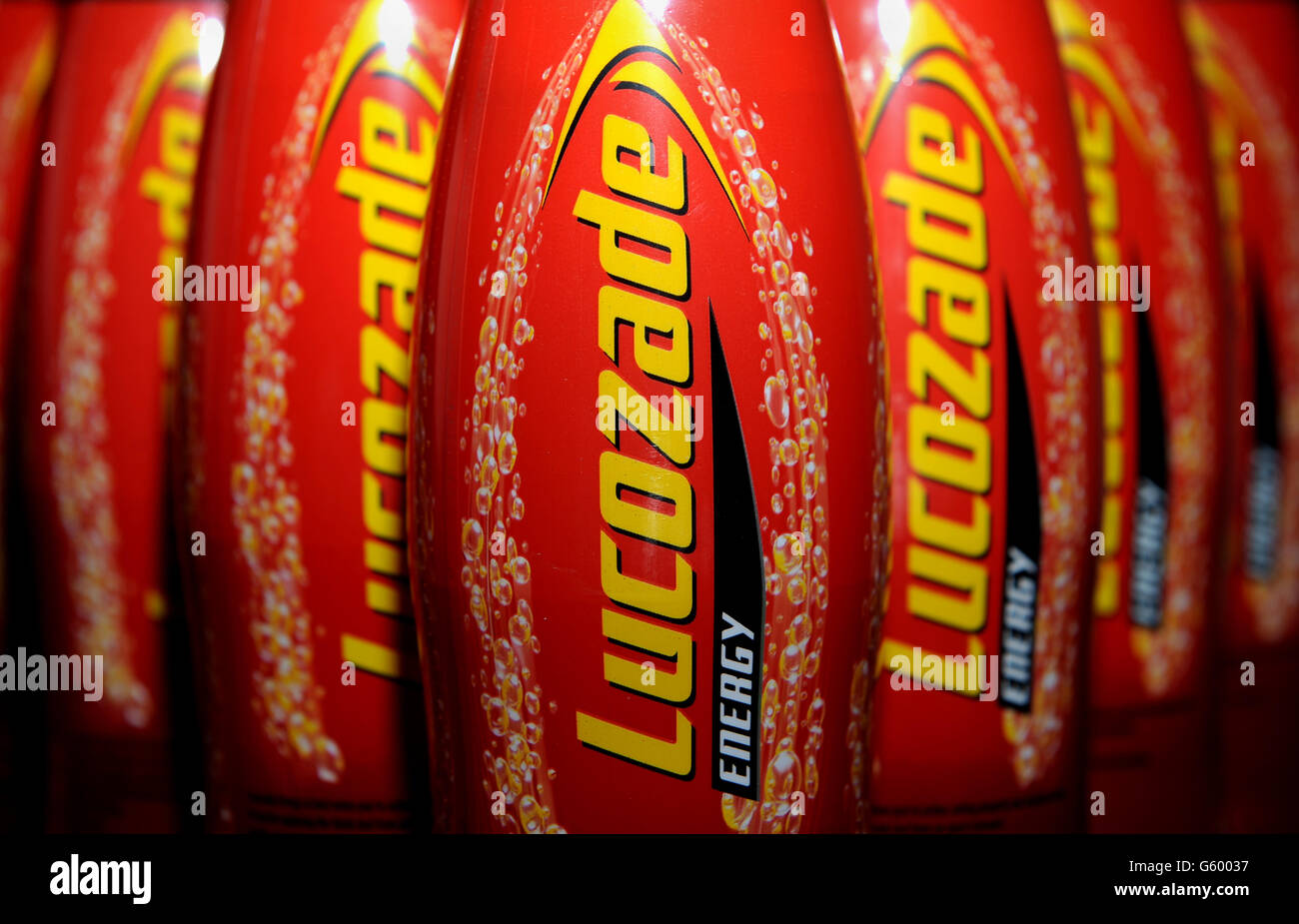 A general view of Lucozade energy soft drink.. A general view of ...