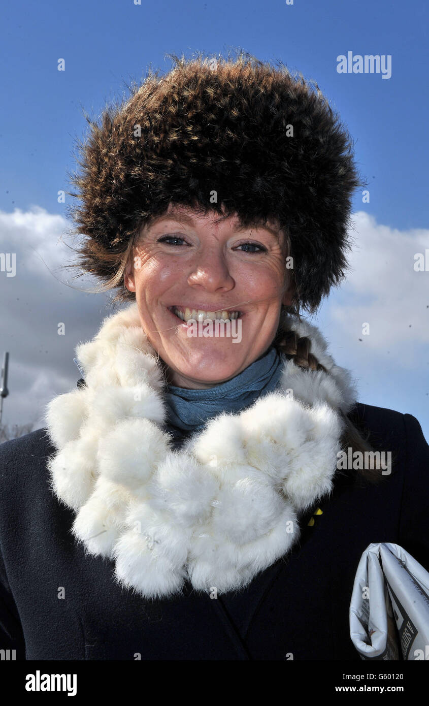 Emma Frampton from Bath arrives during Ladies Day at the 2013 ...
