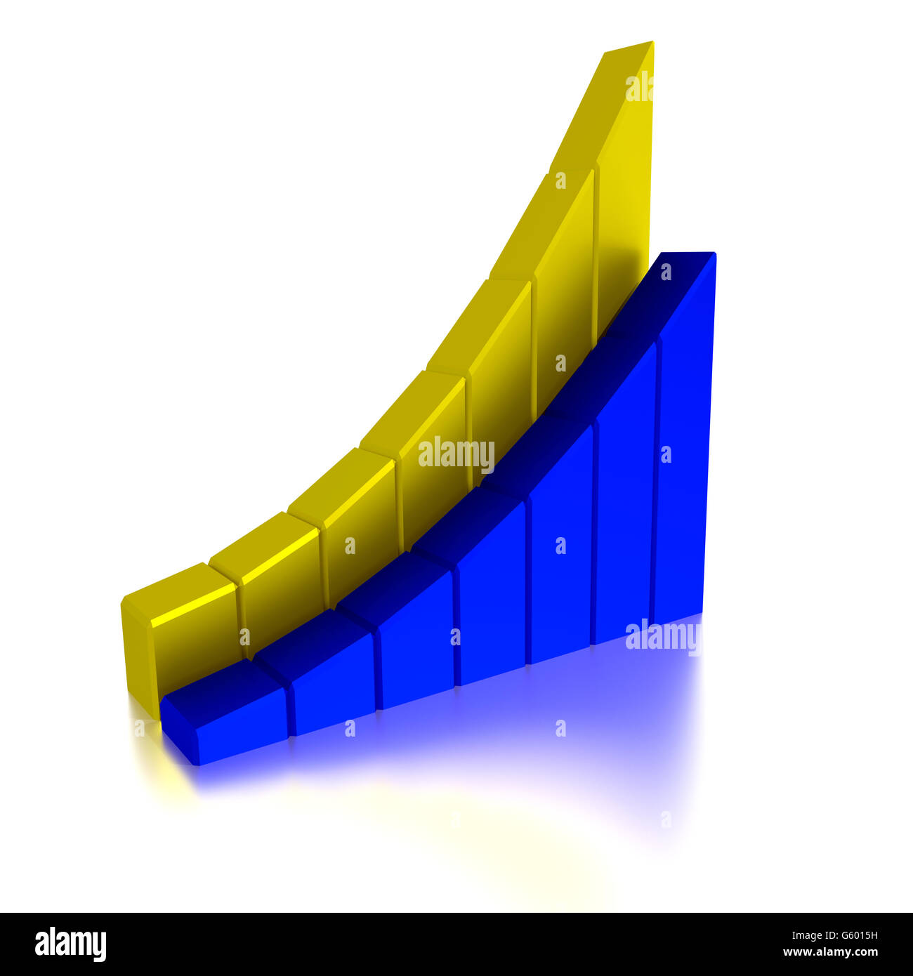 Stock Bar Chart, Business concept, 3d illustration Stock Photo - Alamy