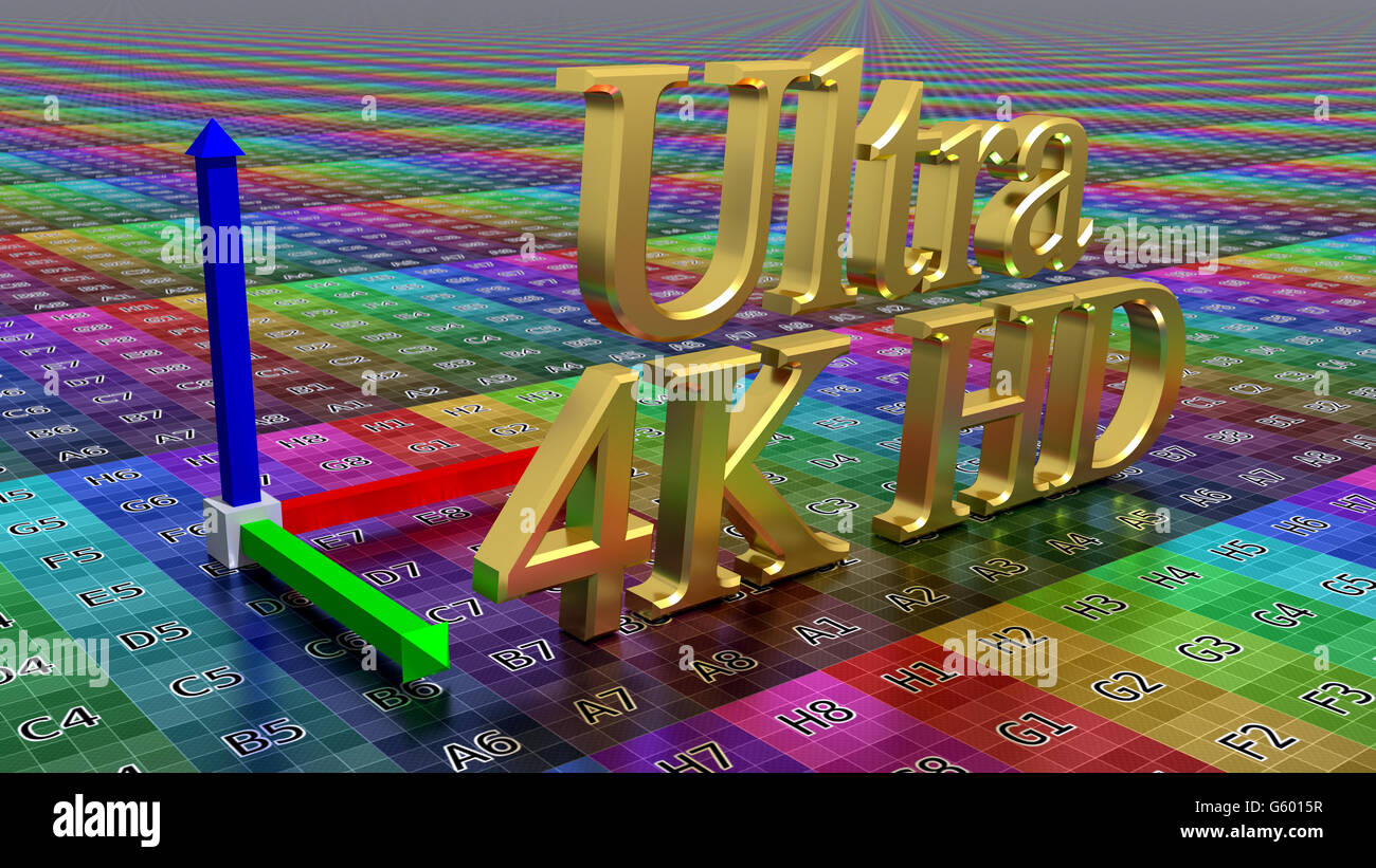 Golden HD icon, ultra high definition logo Stock Photo - Alamy