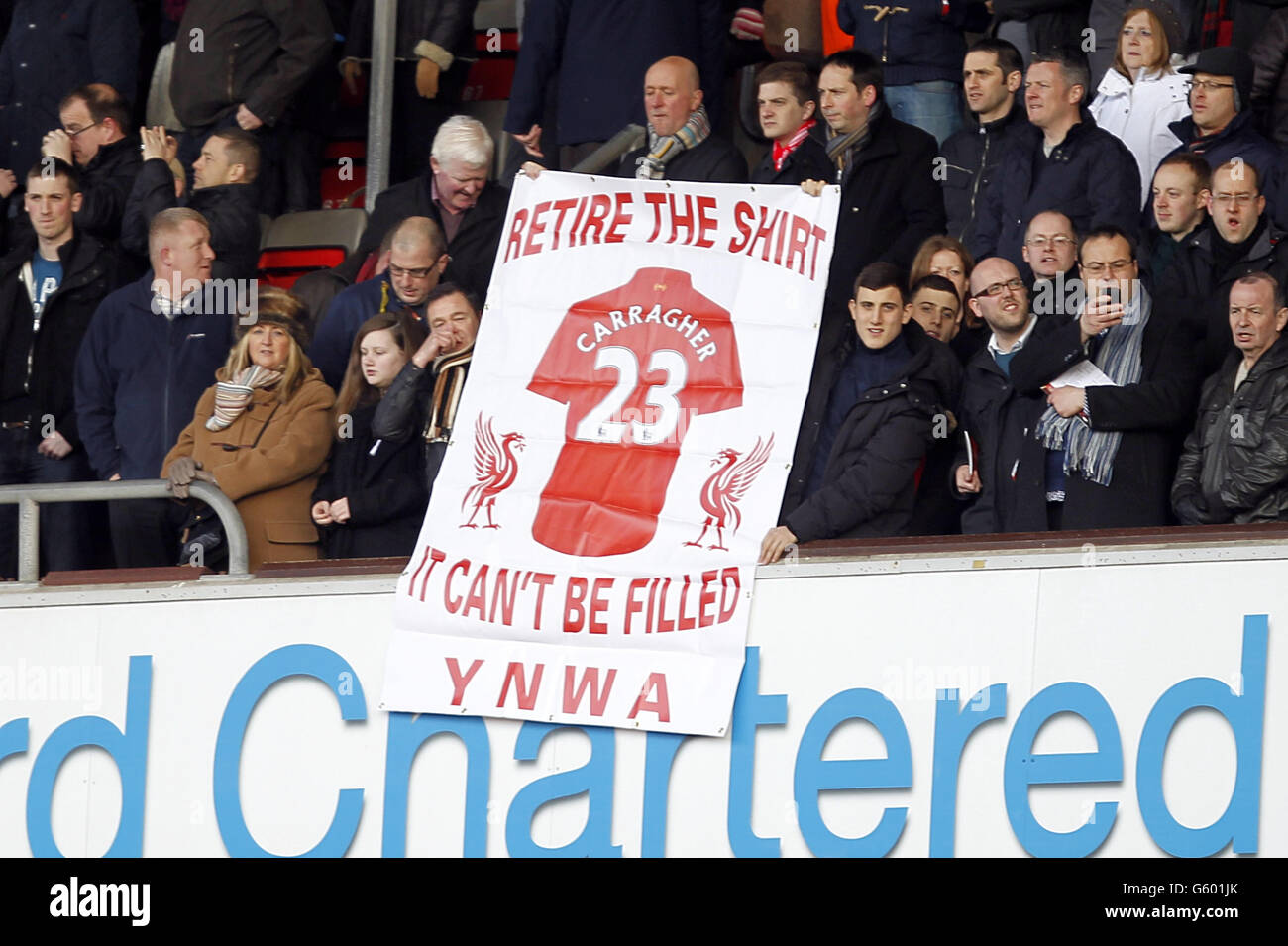 Tottenham hotspur fans banner hi-res stock photography and images - Alamy
