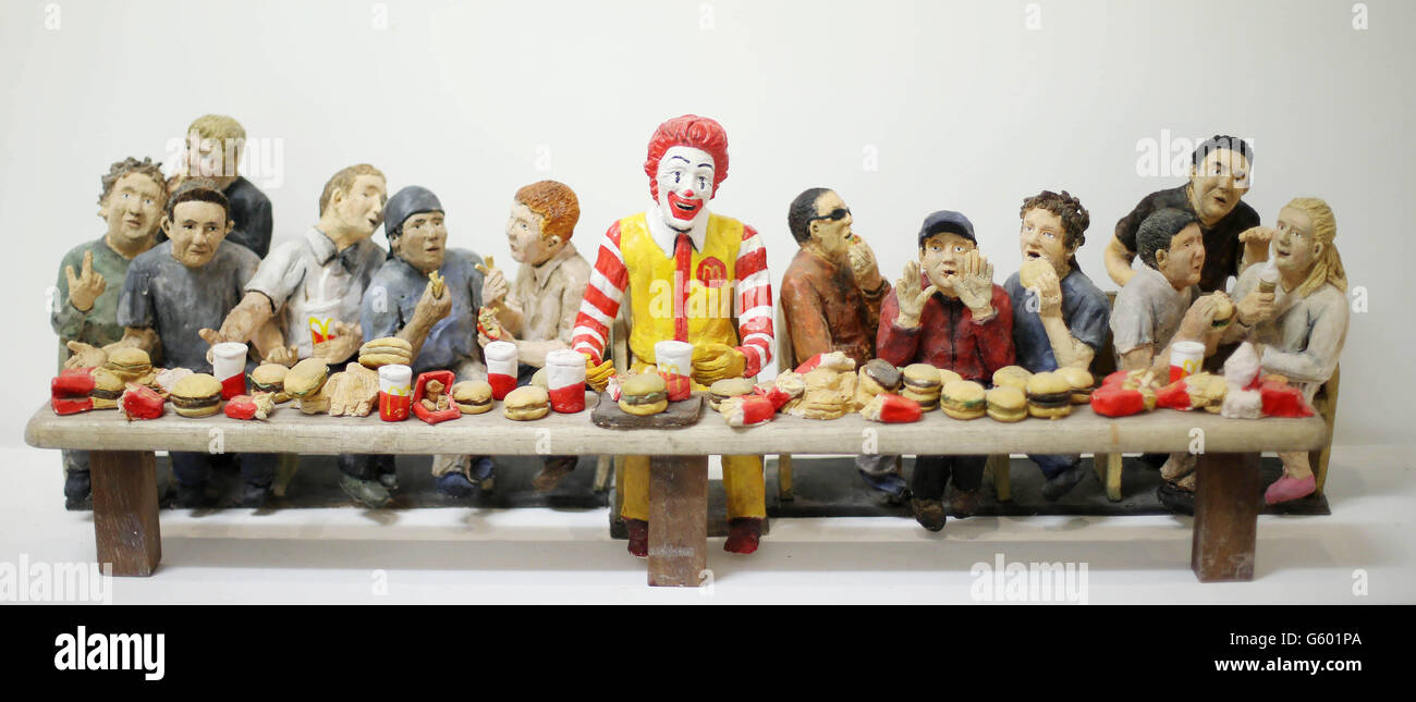 The Gluttony of the Last Supper Stock Photo - Alamy