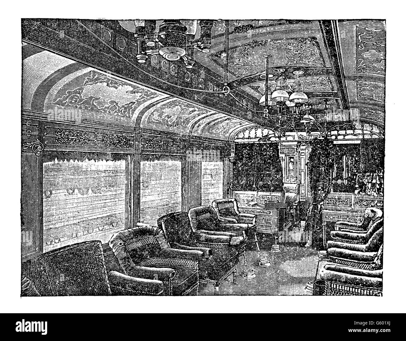 Travel train 1800s Black and White Stock Photos & Images - Alamy
