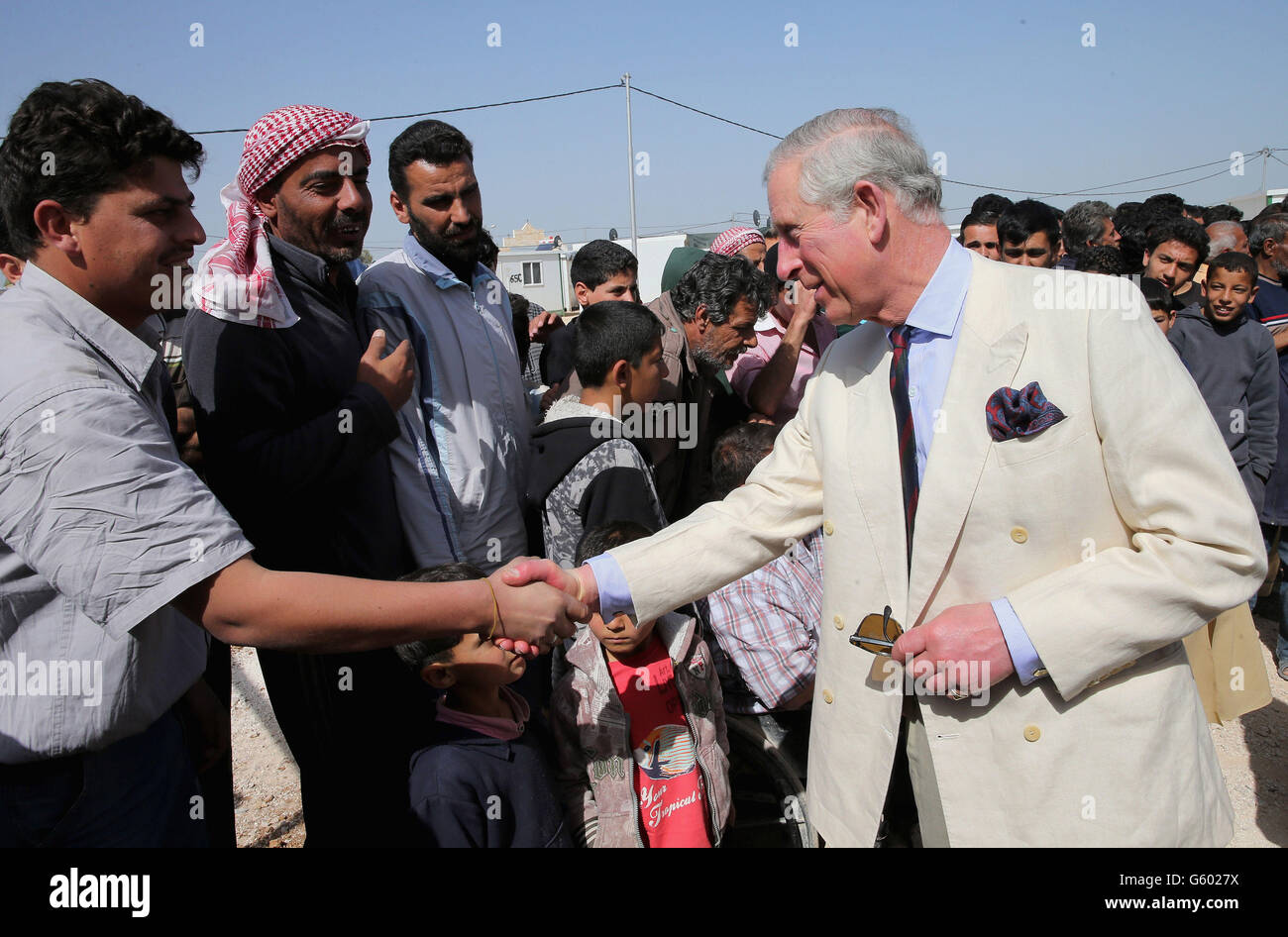 The Prince of Wales meets Syrian Refugees in the King Abdullah Refugee ...
