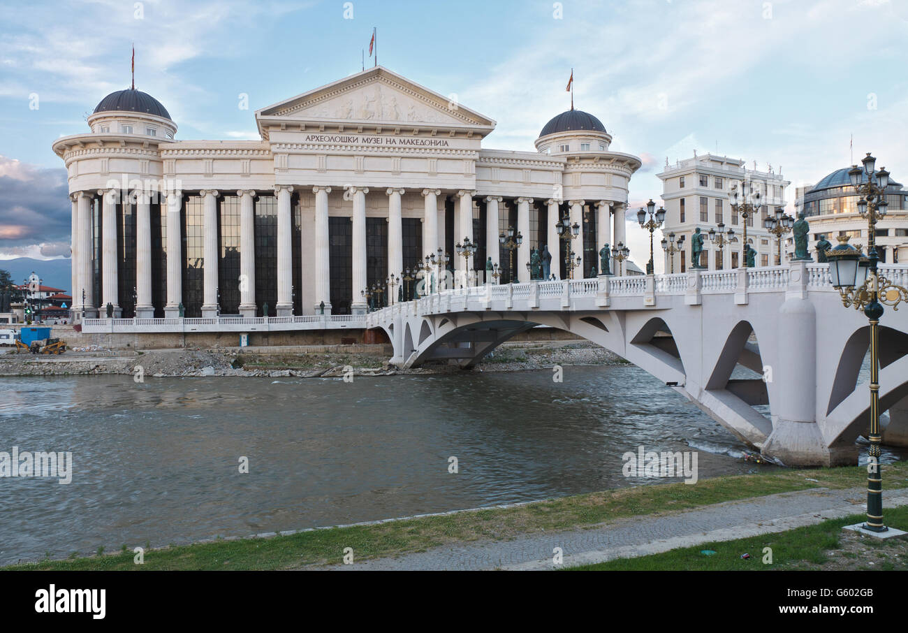 Capital of Macedonia in downtown Skopje Stock Photo - Alamy