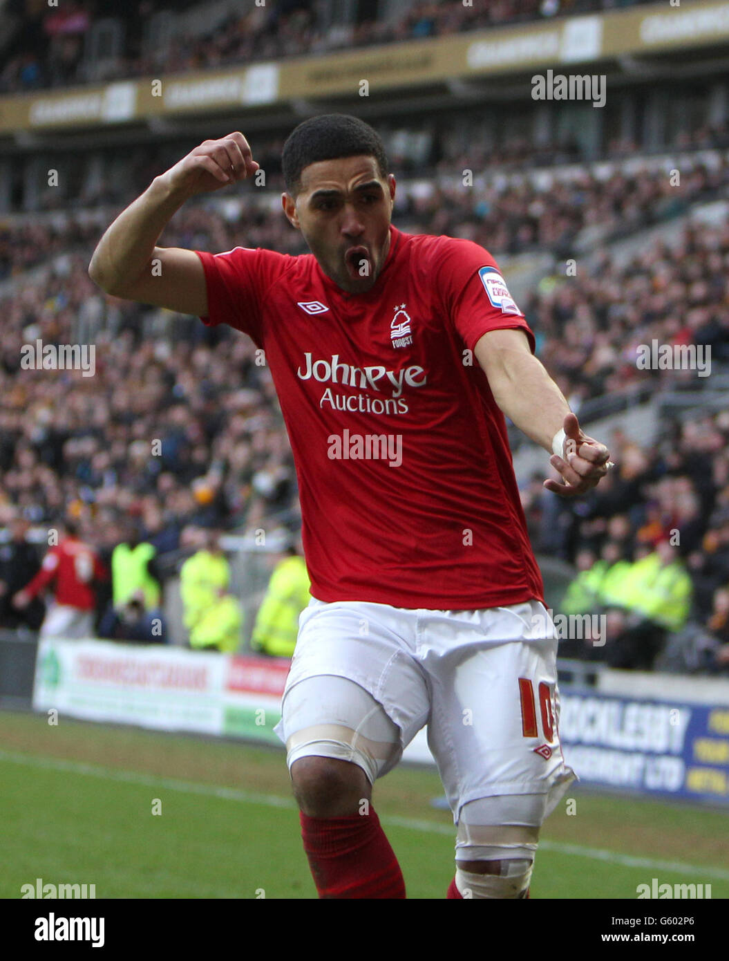 Nottingham forests lewis mcgugan celebrates scoring their second goal ...