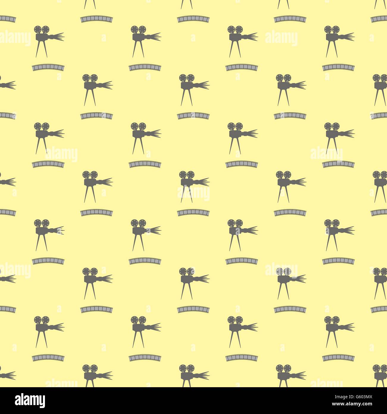 Seamless Retro Cinema Pattern Stock Vector Image & Art - Alamy