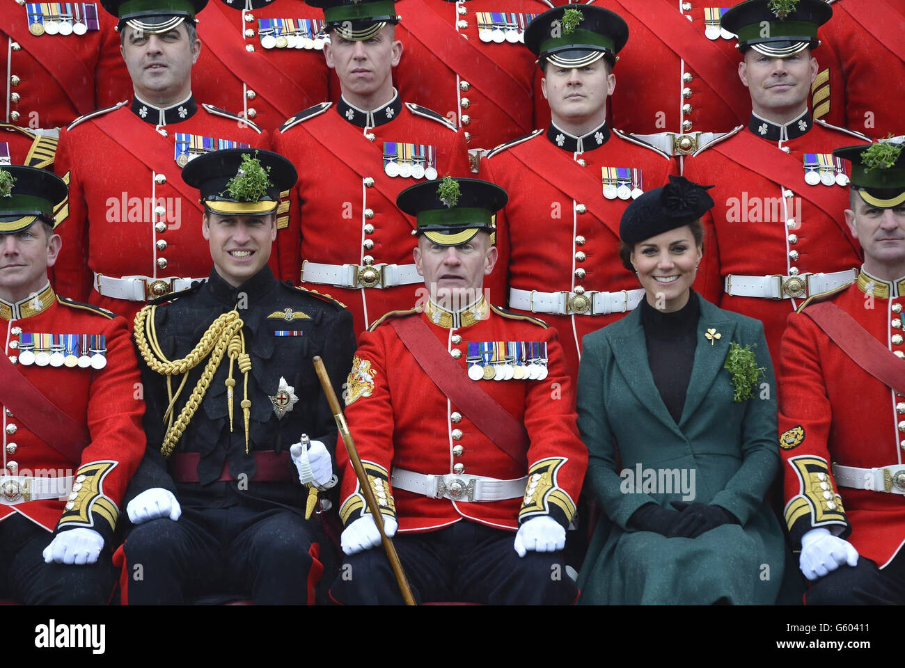 The Duke and Duchess of Cambridge pose for an official photograph ...