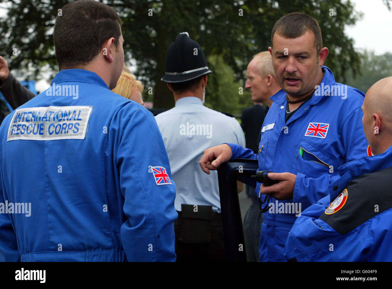 The Police and International Rescue Corps team in Soham, Cambridgeshire ...