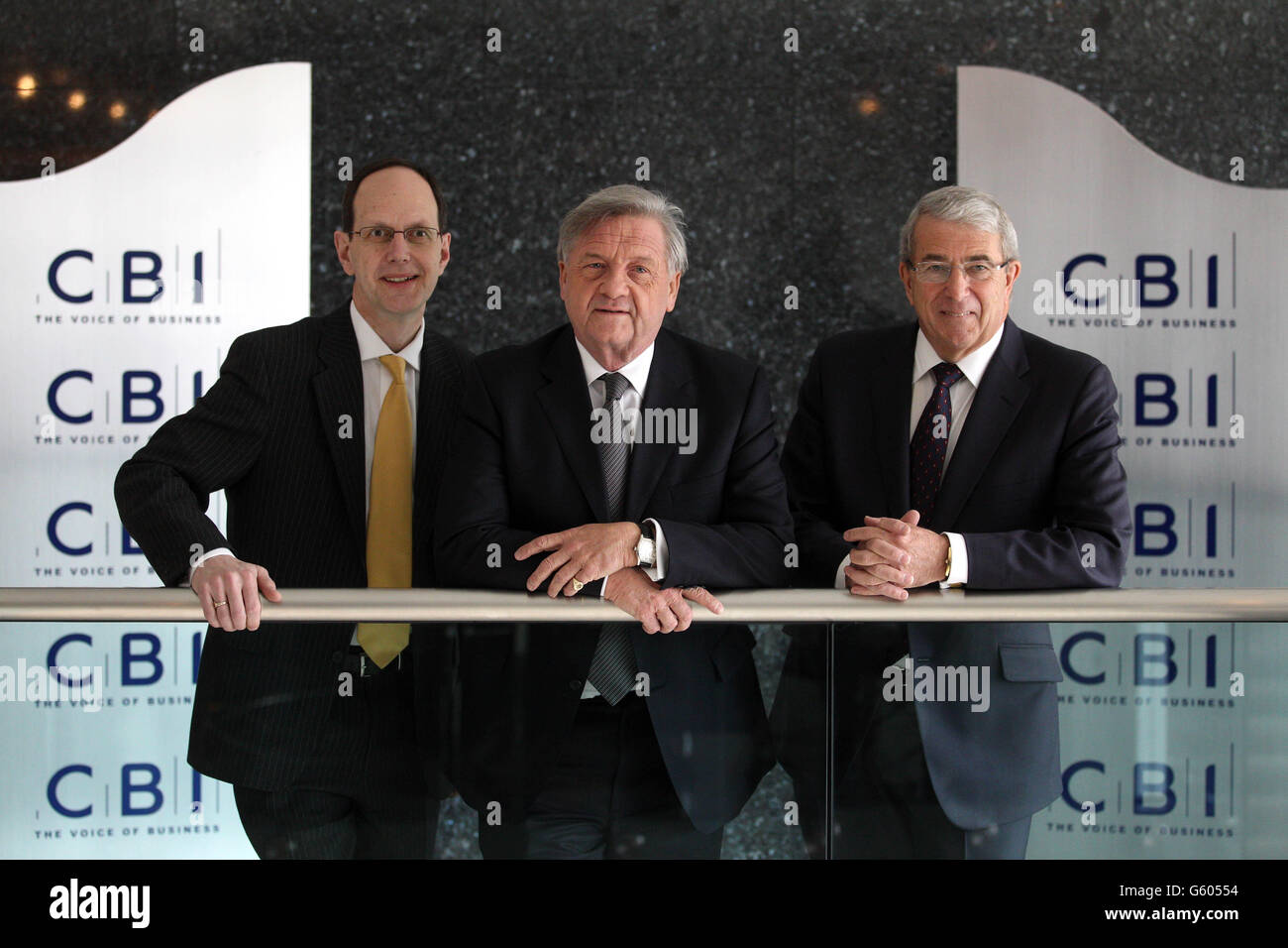 CBI President Designate Sir Mike Rake, with Sir Roger Carr (right) and ...