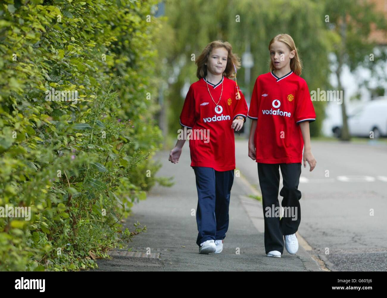 Two child actors, playing Jessica Chapman, left, and Holly Wells, take ...