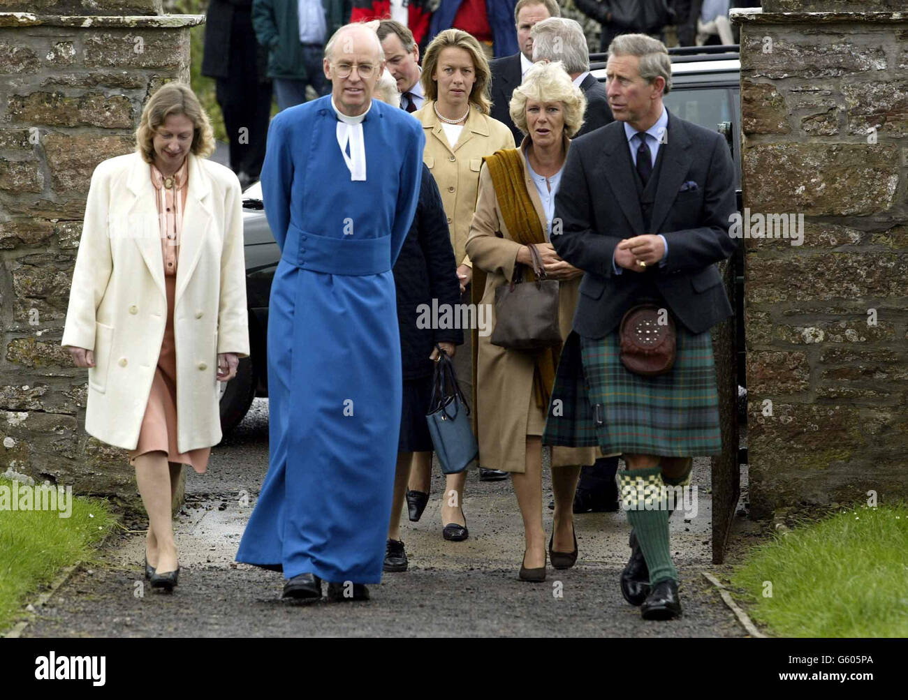 The Prince of Wales and Camilla Parker Bowles visit Canisbay Church in ...